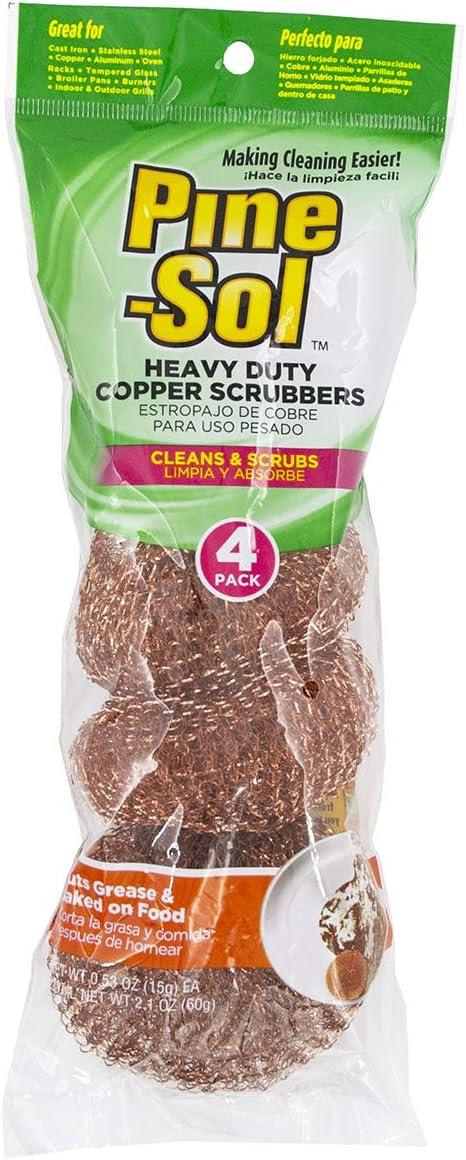 Pine-Sol Heavy-Duty Copper Scrubbers | Premium 4 Pack Scrub Sponges for ...