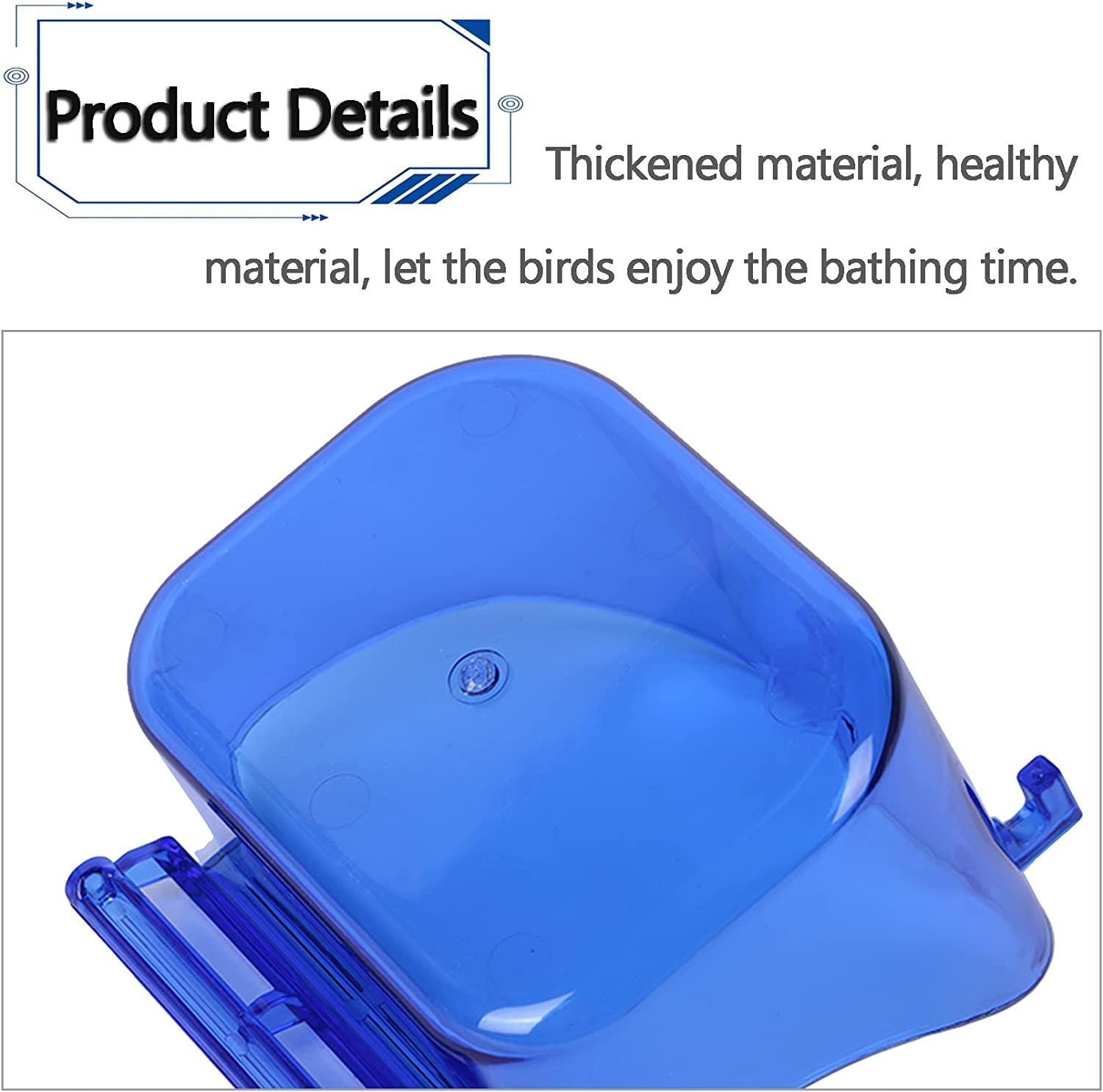 Freiomyi Bird Bath Box for Cage, Parrot Bathing Tub Hanging Bathtub ...
