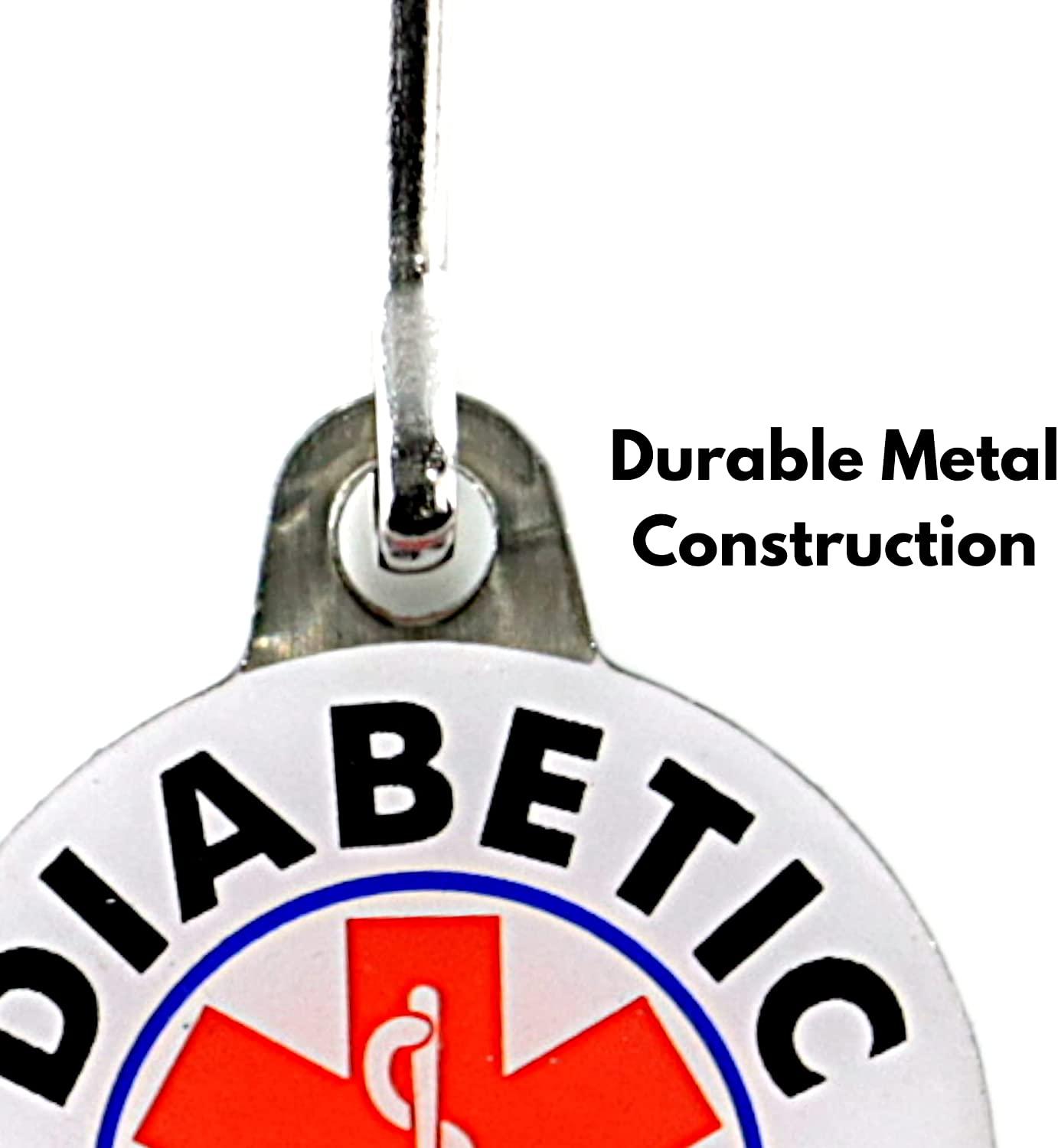 Diabetic Alert Tags - Double Sided, All-Metal (2 Piece Set) | Buy Now ...