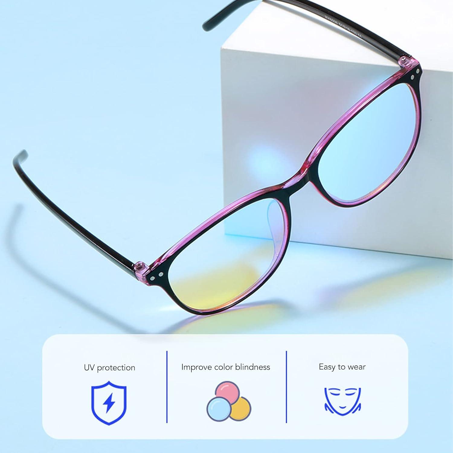 Color Blind Correction Glasses Red/Green Full Frame TR90 Double-Sided ...