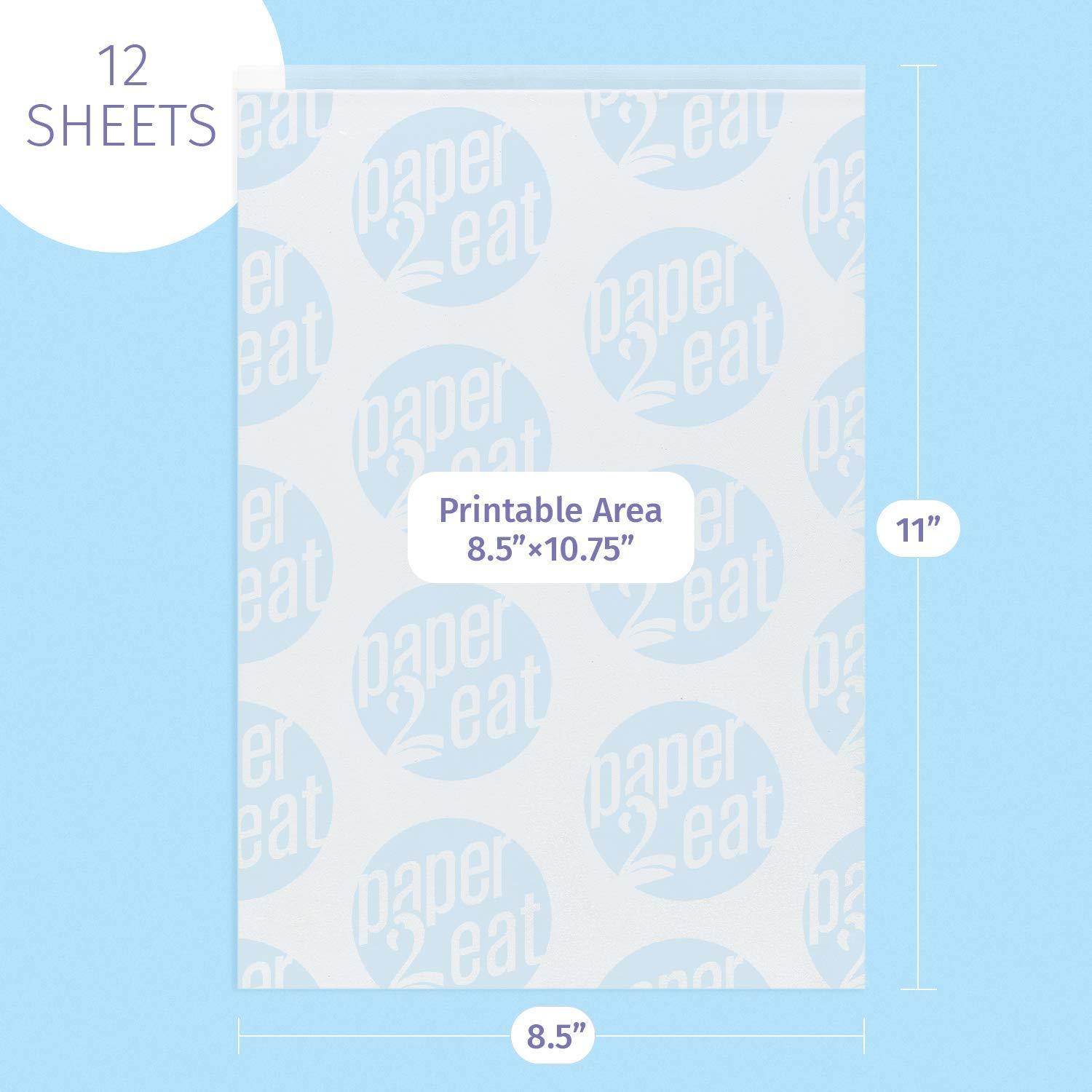 paper2eat Frosting Sheets Premium (Icing Sheets) 8.5â x 11â â 12 count ...