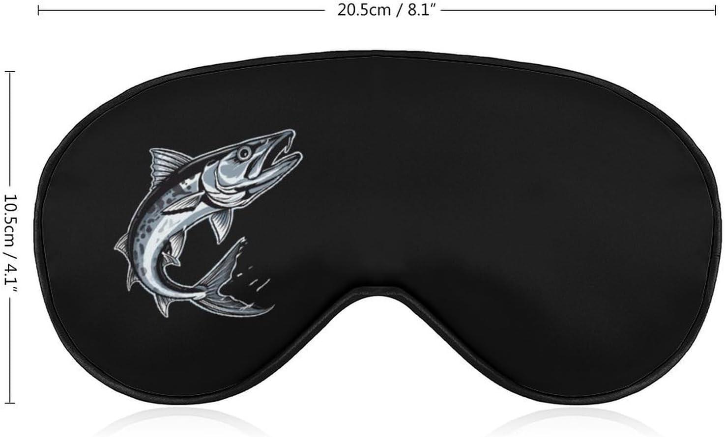 Ocean Blue Fish Spanish Mackerel Wahoo Soft Sleep Mask | Adjustable Eye ...