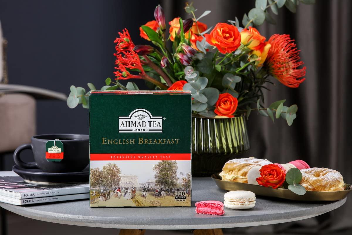 Ahmad Tea Black Tea English Breakfast Teabags 100 ct - Caffeinated ...