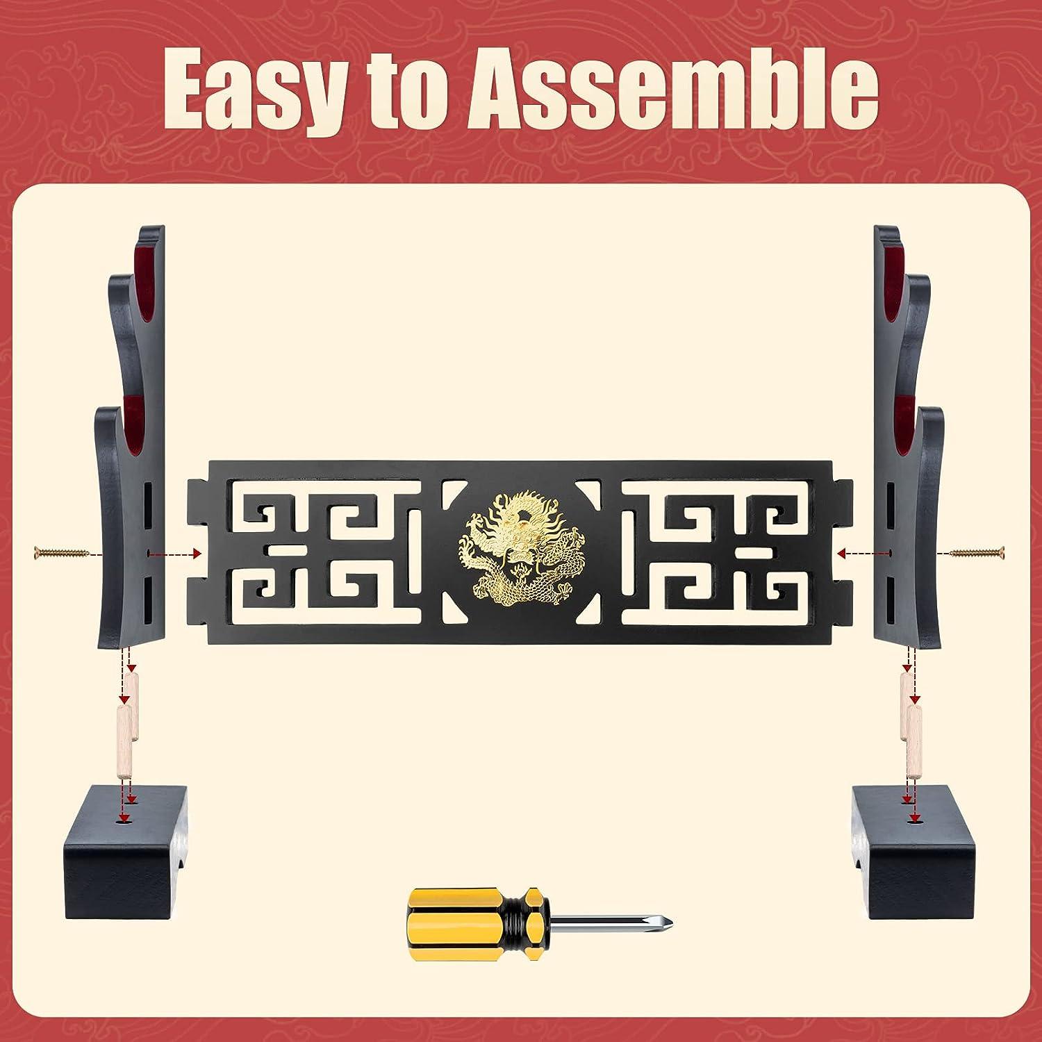 Ekkhysis 2-Tier Sword Stand Holder for Katana, Samurai Sword, Rapier ...