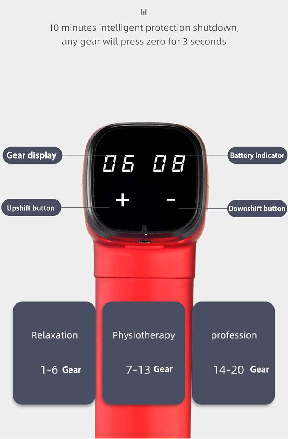 Muscle Massage Rifle - Handheld LCD Touch Screen Fascia Gun for ...