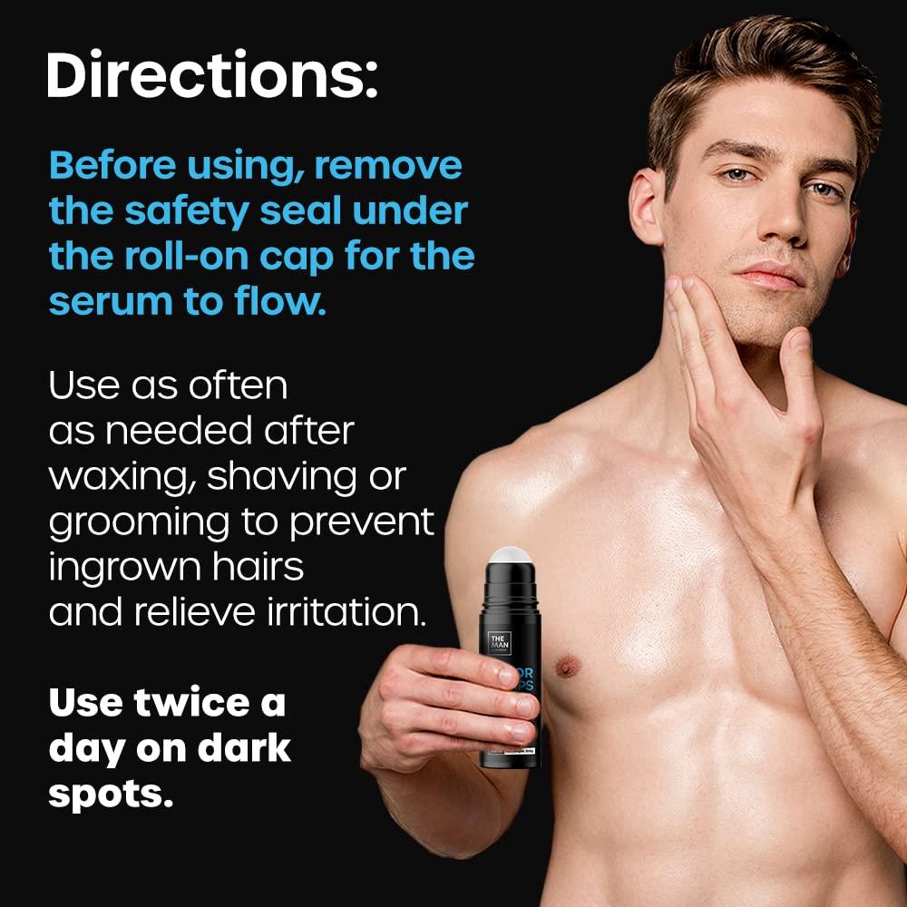 Men's Razor Bumps Serum- Ingrown Hair Treatment & Dark Spot Corrector ...