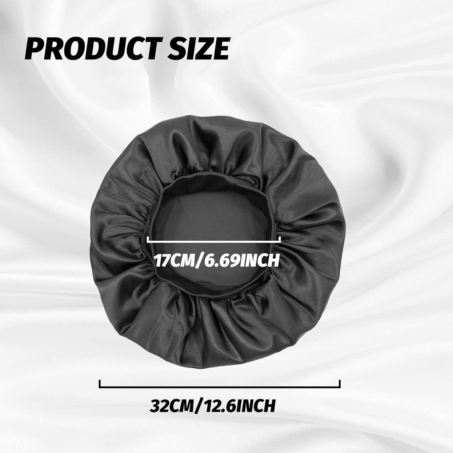 3 Piece Satin Hair Hood Set | Adjustable Sleep Caps & Bonnets for Women ...