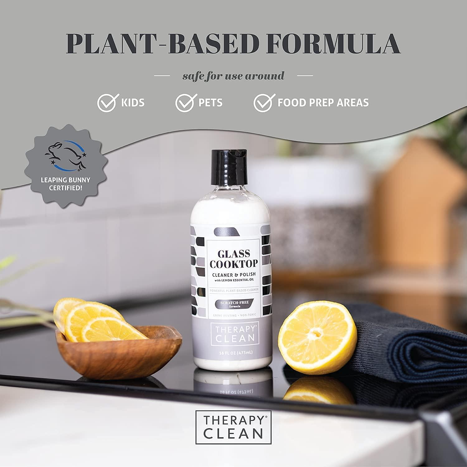 Natural Therapy Glass Stove Top Cleaner Kit - Eco-Friendly Cooktop ...