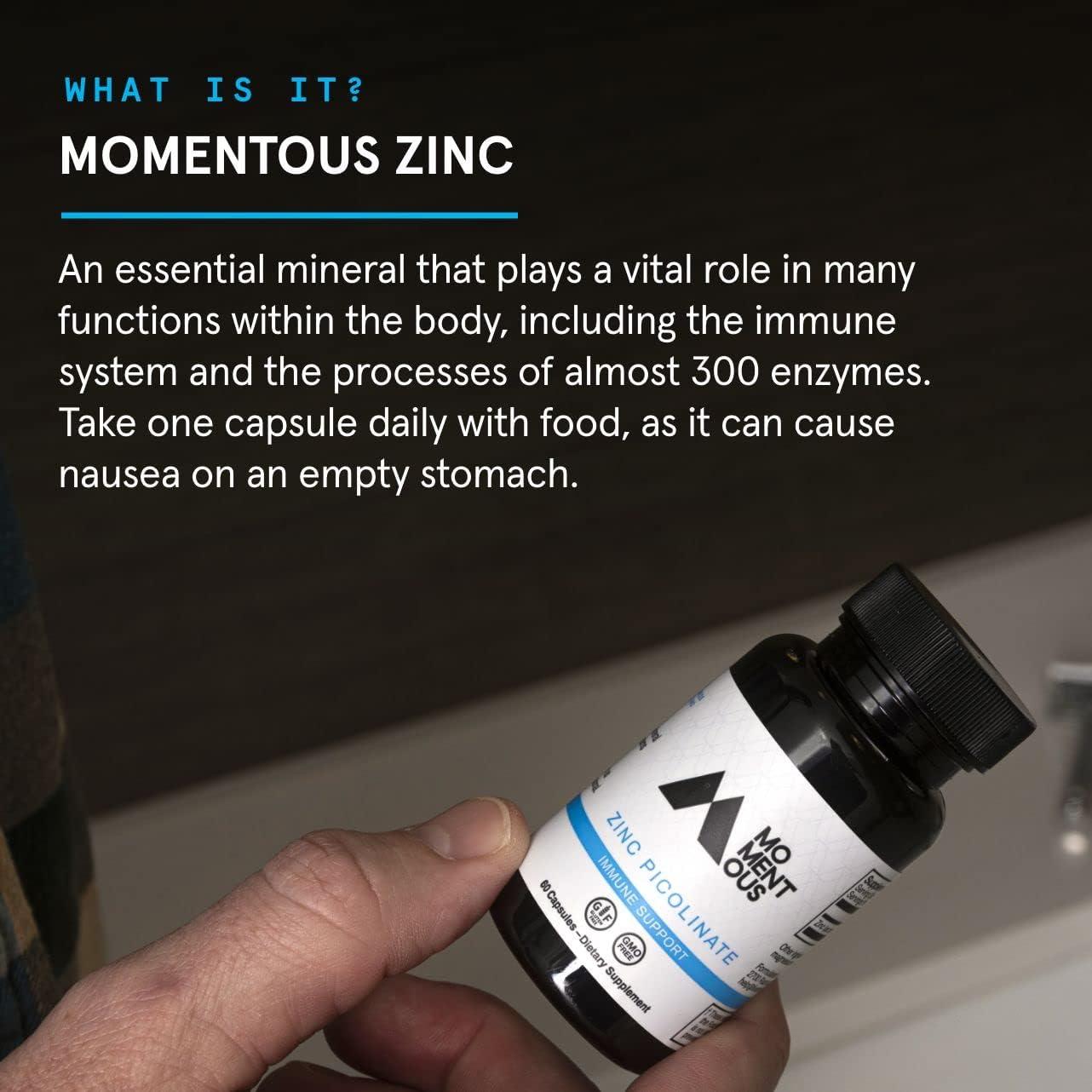 Huberman Stack Zinc Picolinate- 60 Servings | Momentous | Buy Now with ...