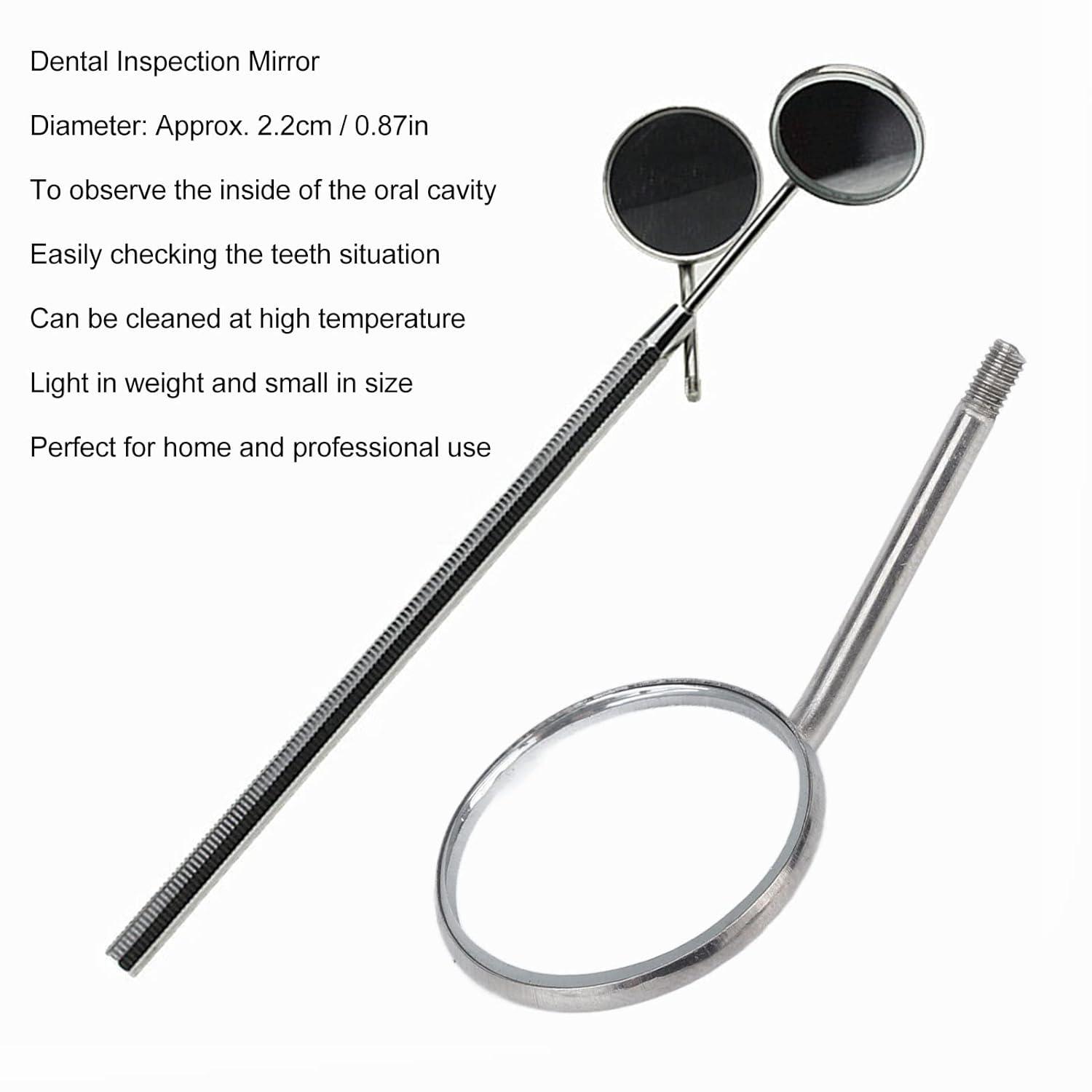 10-Piece Dental Mirror Set | Stainless Steel Teeth Cleaning Tools for ...