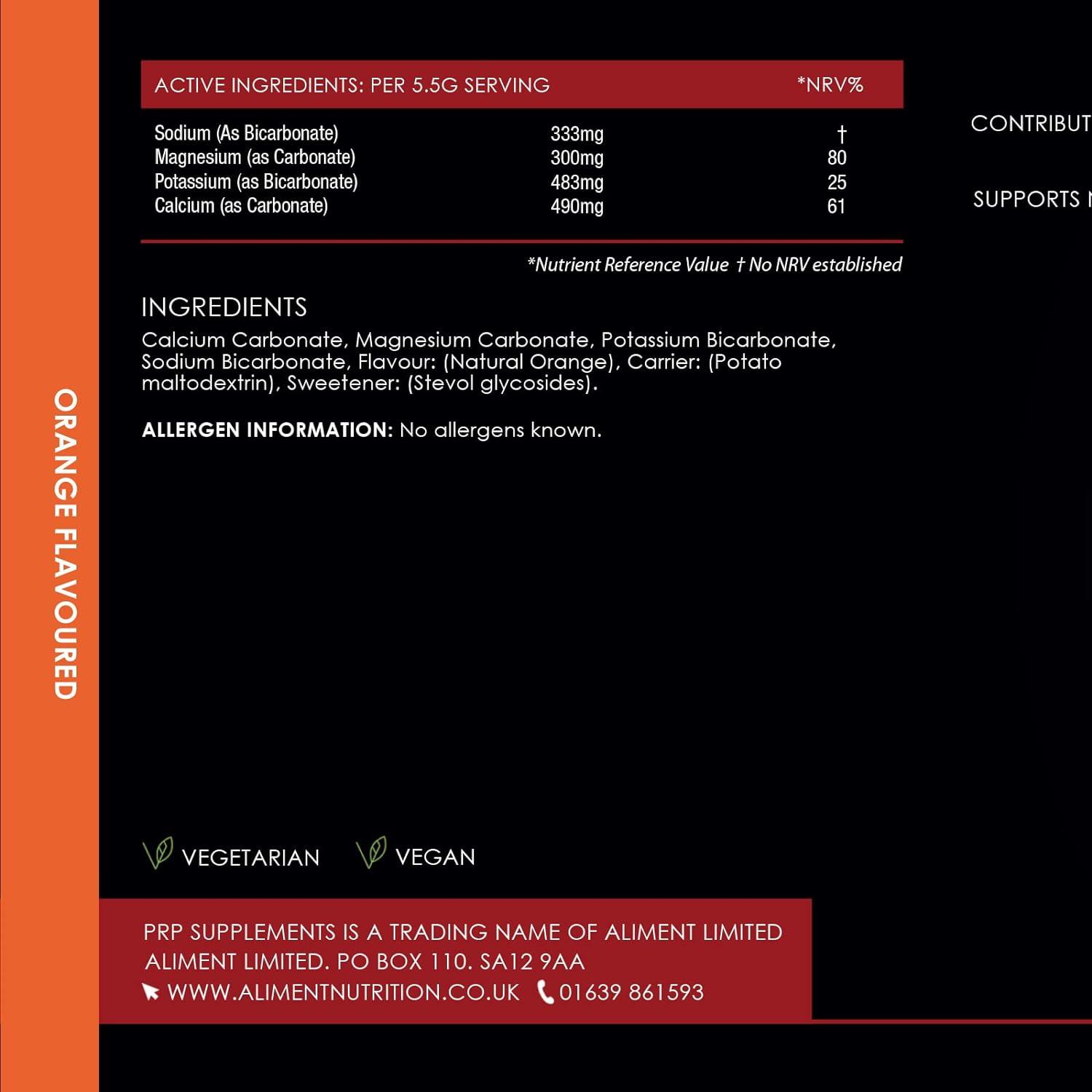 PRP Alkalising Salts - 500g Alkaline Supplement (Orange) - Boost pH ...