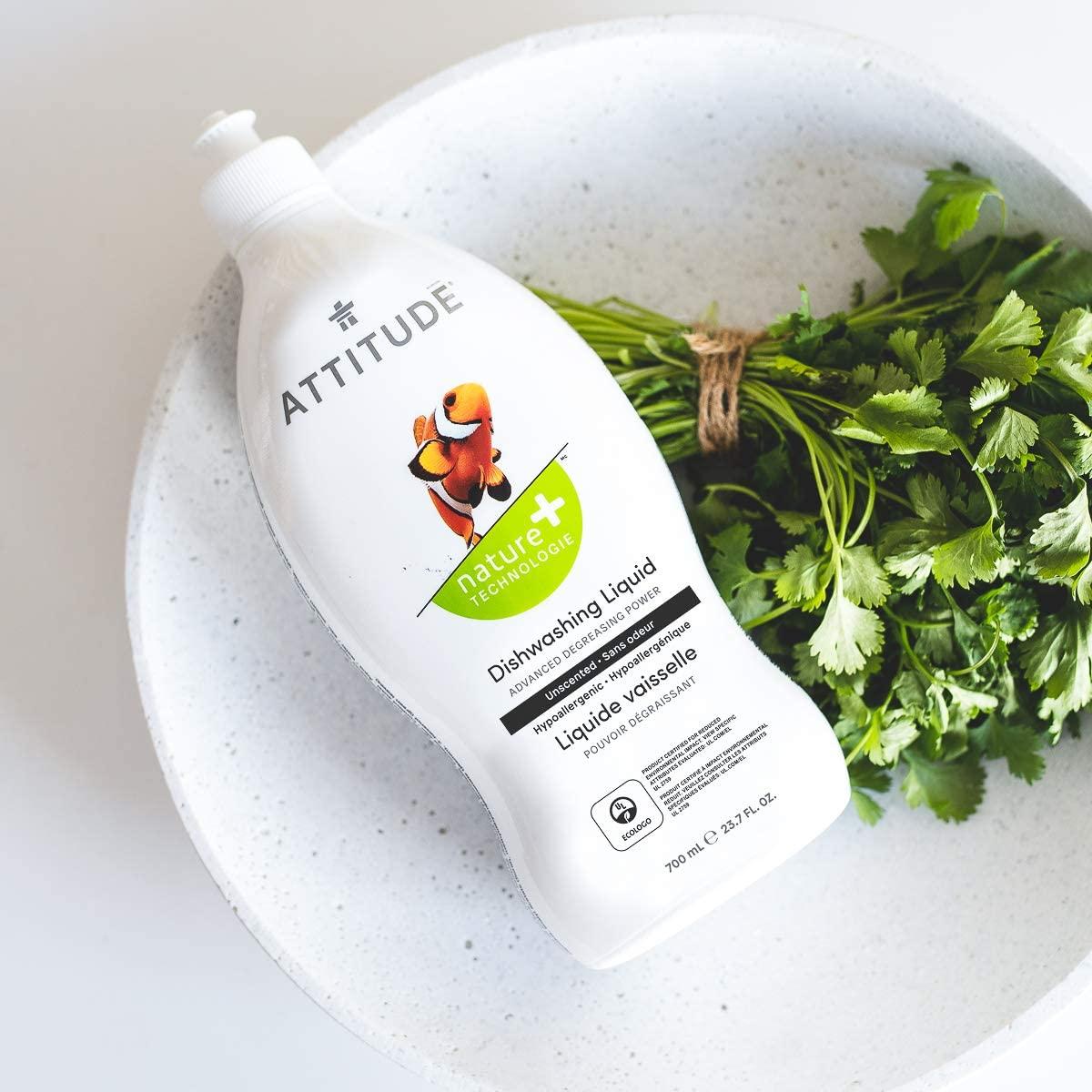 ATTITUDE Unscented Dishwashing Liquid - 23.7 fl oz (700 ml) | Eco ...