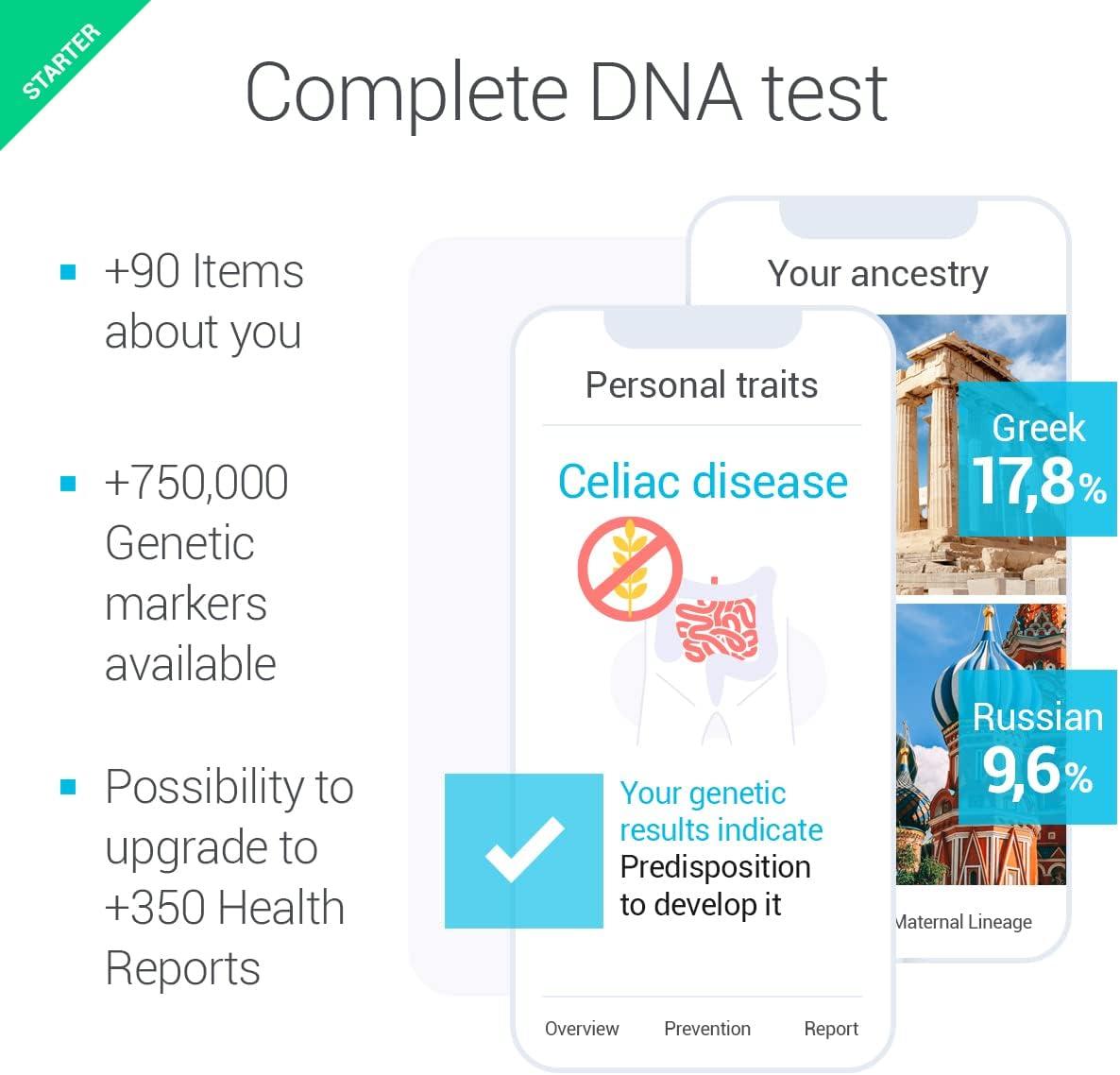 Family DNA Test Starter Kit - Ancestry, Traits, Fitness & Diet DNA ...