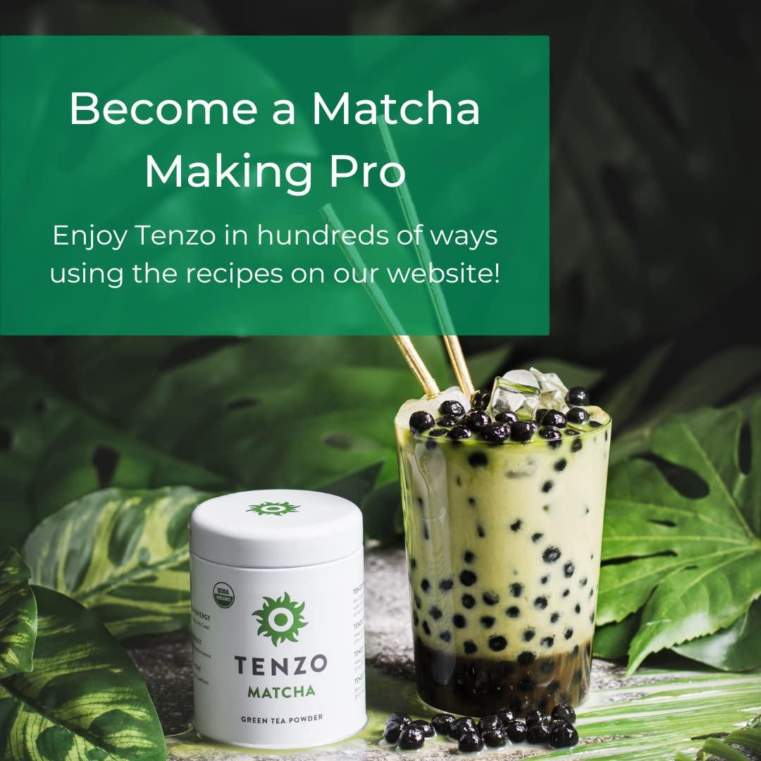 Tenzo Matcha Green Tea Powder - USDA Organic Ceremonial Grade, Paleo ...