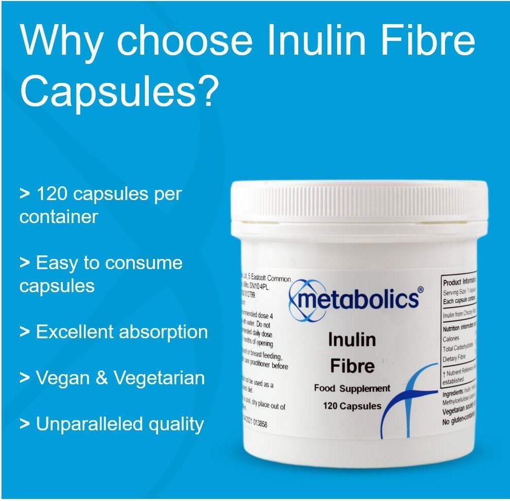 Inulin Fibre Capsules - Pure Chicory Root Extract for Digestive Health ...