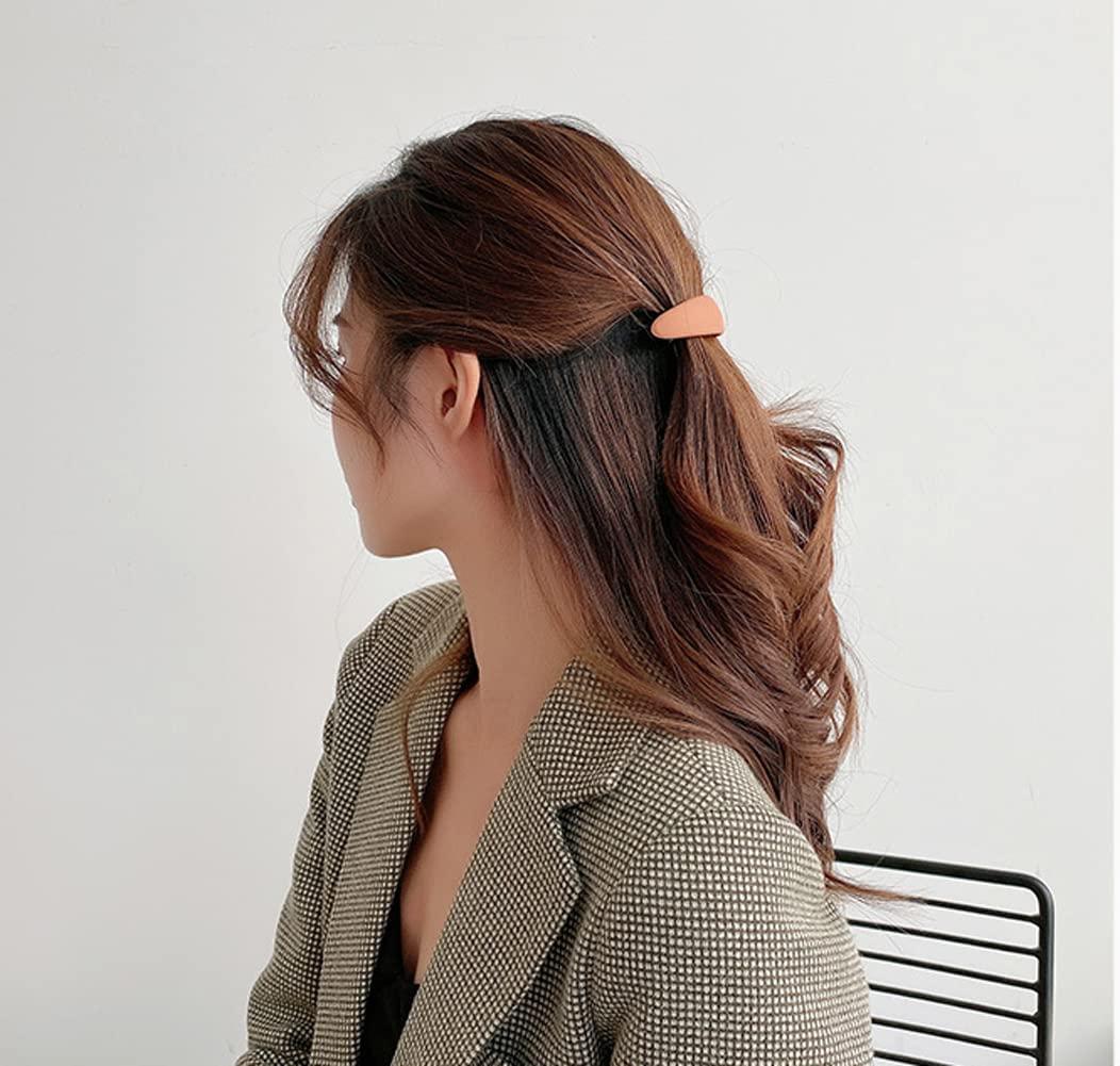 BeShiny Large Matte Hair Barrettes Set - Retro French Hair Clips for ...