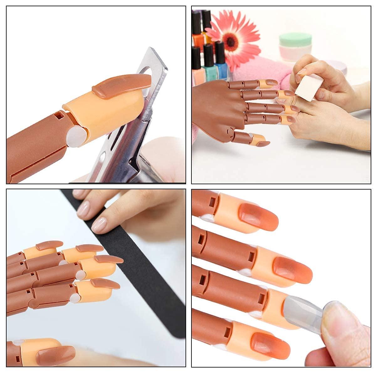 Adjustable Practice Hand for Acrylic Nails | Flexible Mannequin Hand ...