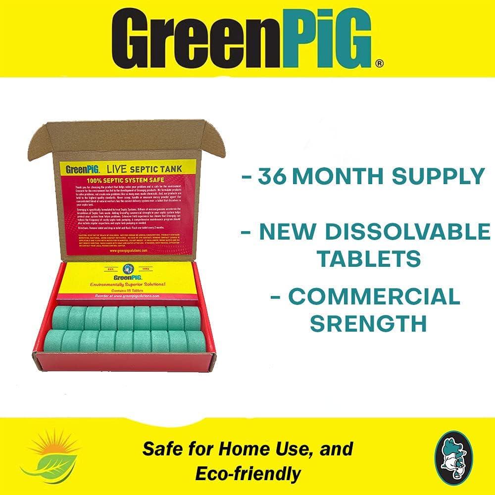 GREEN PIG 54C Live Tank Treatment Aids in The Breakdown of Septic Waste ...