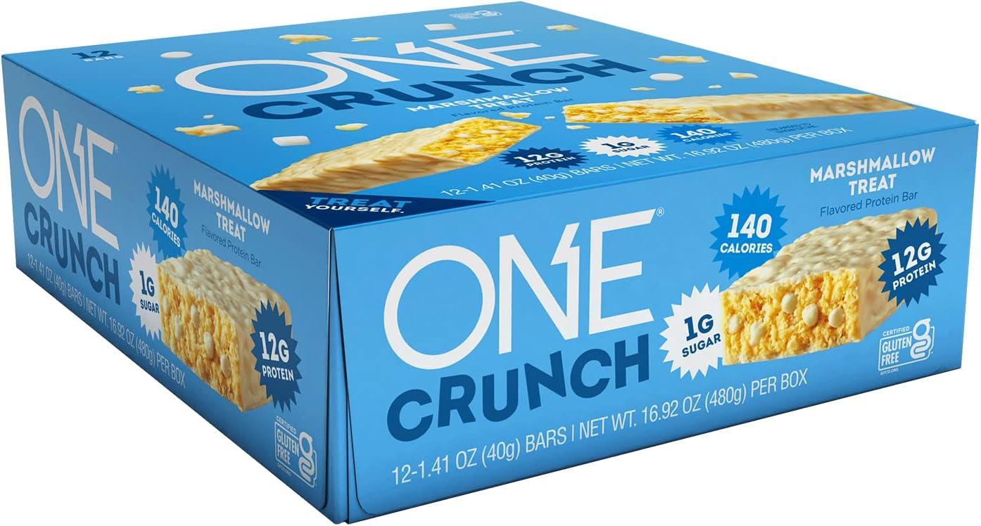 One Protein Bars - Crunch Marshmallow Treat | Gluten Free, 12g Protein ...