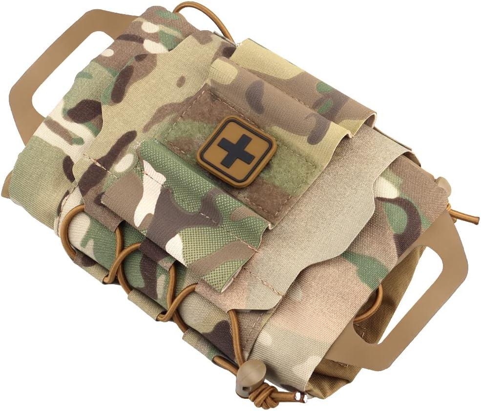 Tactical Military MOLLE First Aid Bag - Survival Two Piece Med Roll ...