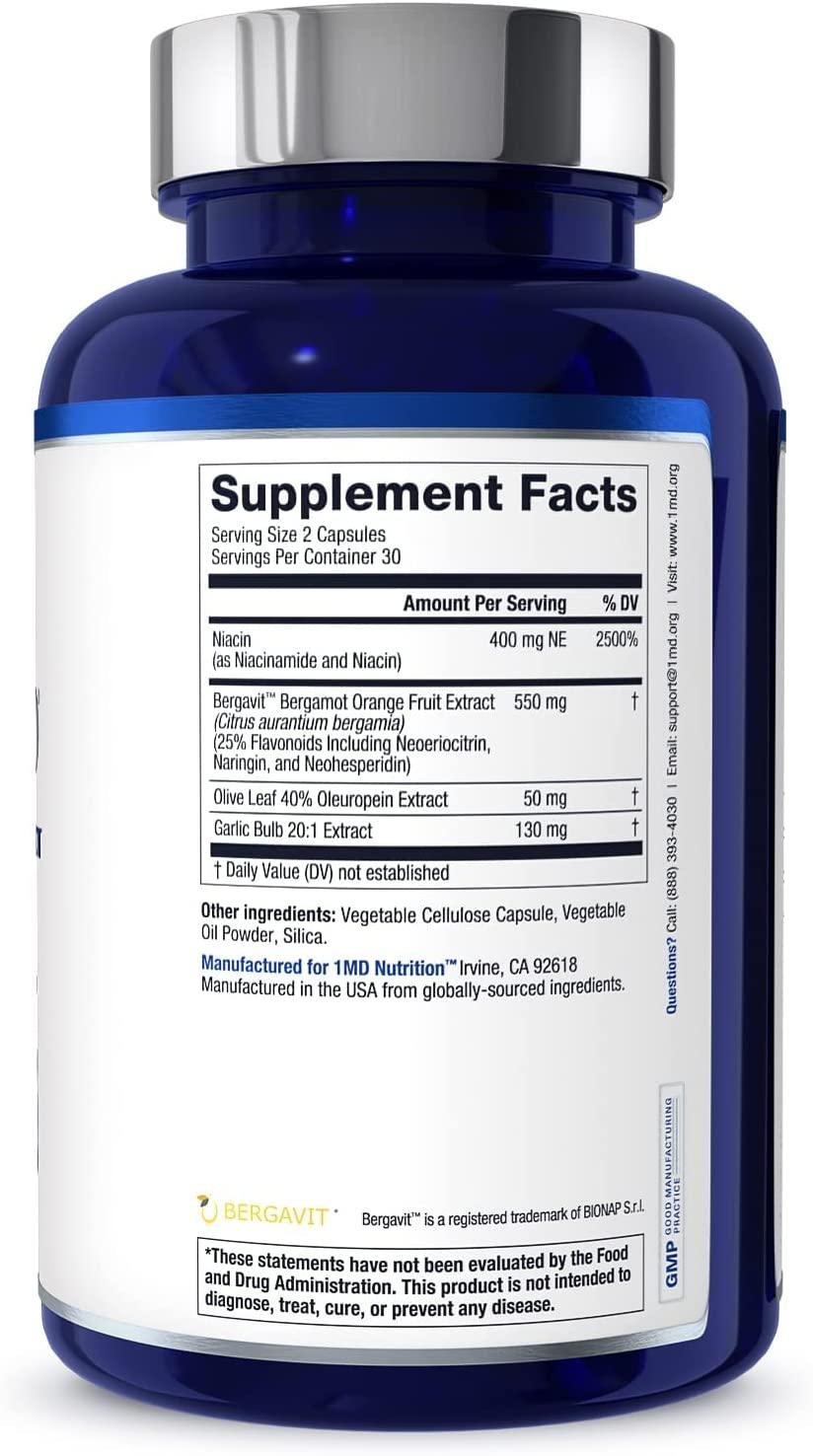 1MD Nutrition CholestMD - Heart Health Support with Olive Leaf Extract ...