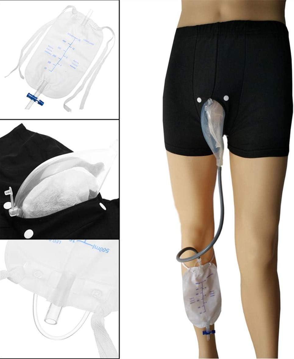 500ml Urine System Holder Bag for Men - Portable Wearable Male Pee Bag ...