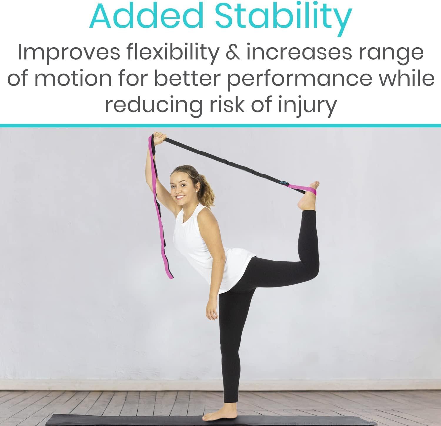 Vive Stretch Strap - Leg Stretch Band for Flexibility - Yoga, Pilates ...