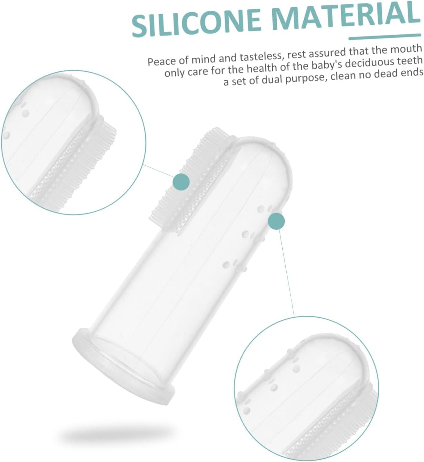 Minkissy 6-Pack Silicone Milk Finger Toothbrush for Toddlers & Children ...