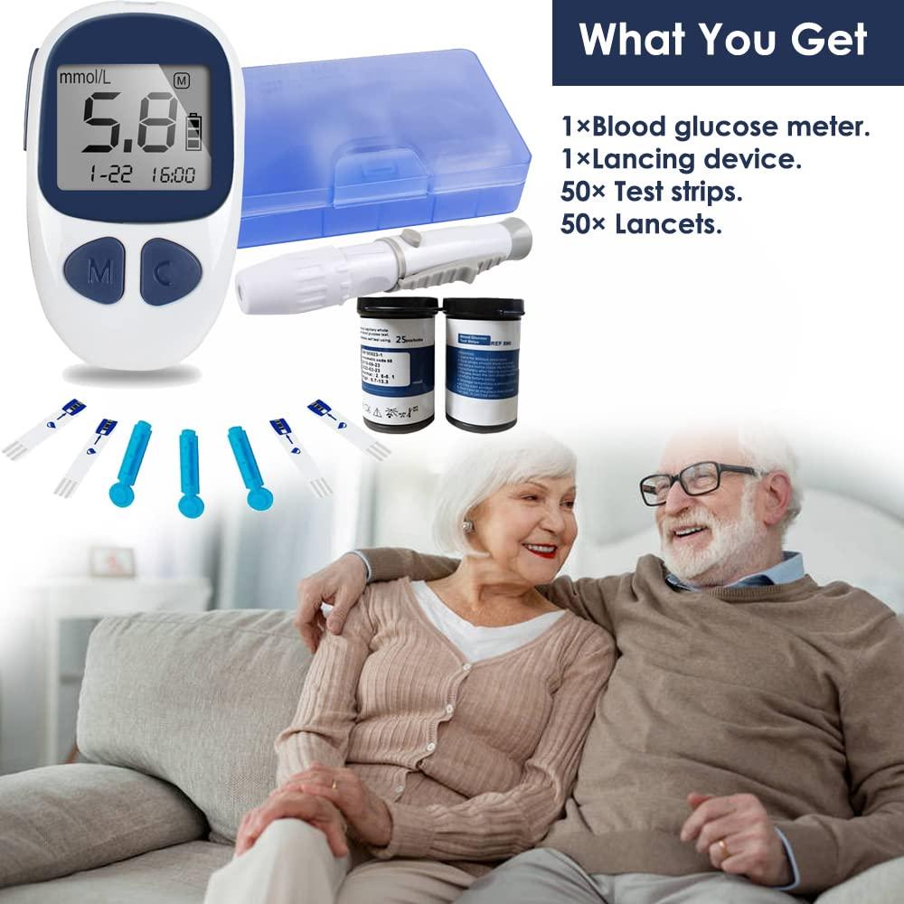 ixaer Electronic Blood Glucose Monitor Diabetes Testing Kit | Digital ...