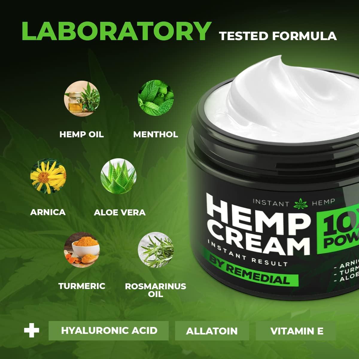 Instant Hemp Cream for Maximum Joint Support | Soothes Discomfort in ...