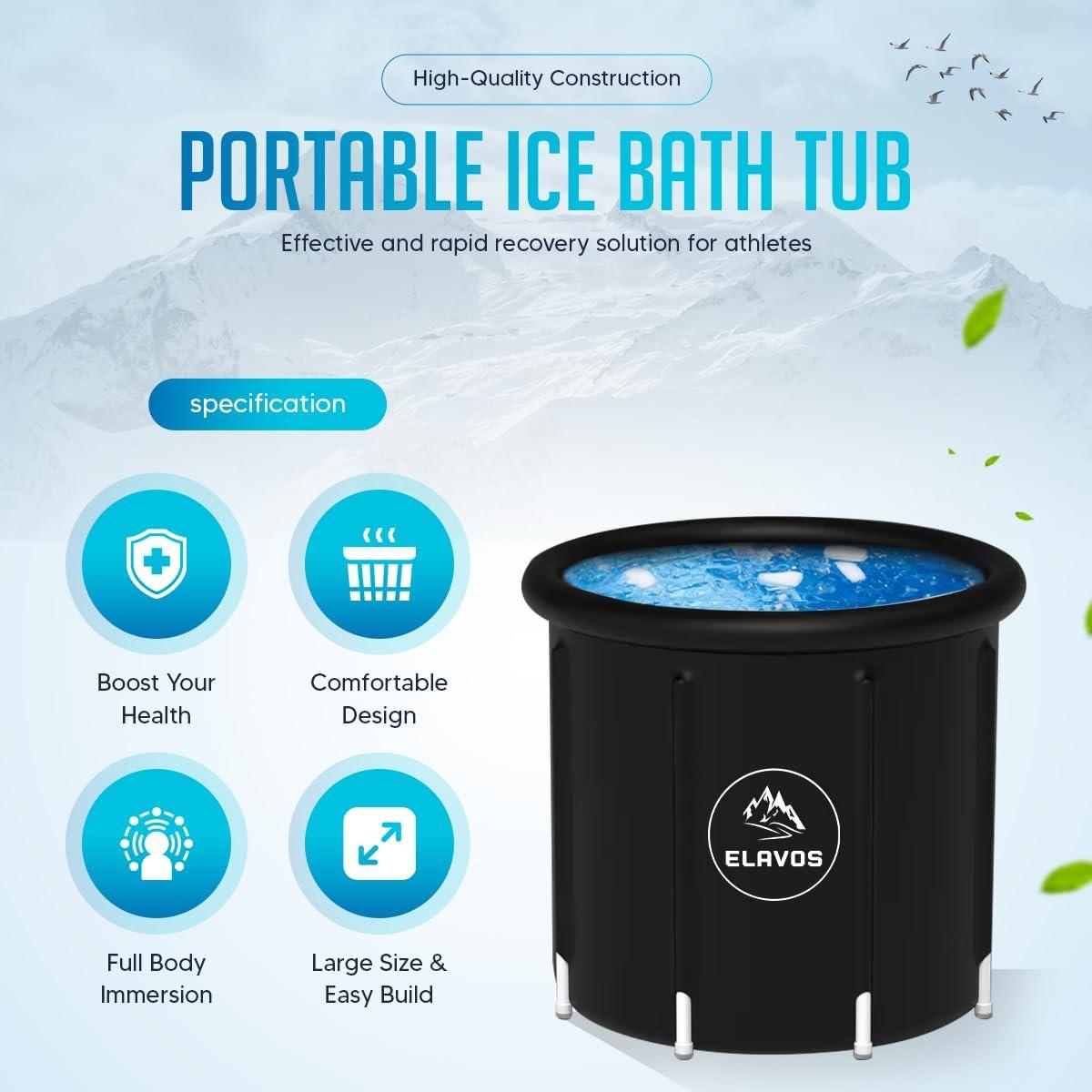 ELAVOS Ice Bath/Recovery Tub Perfect for Post Workout Cold Water ...
