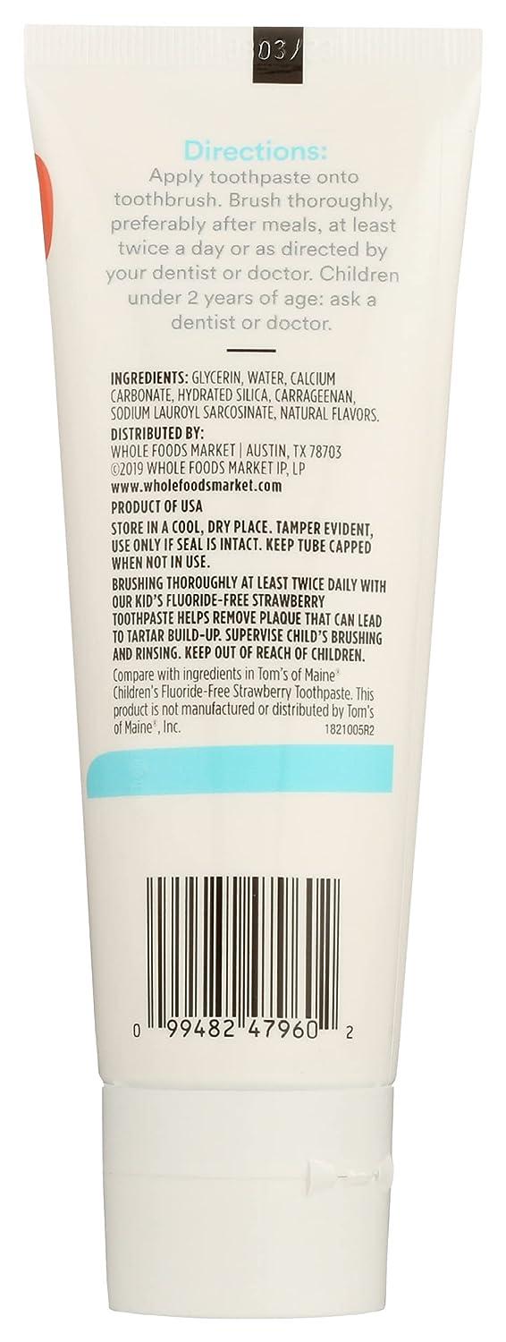 365 Whole Foods Market Kids Fluoride-Free Strawberry Toothpaste 4.2 oz ...