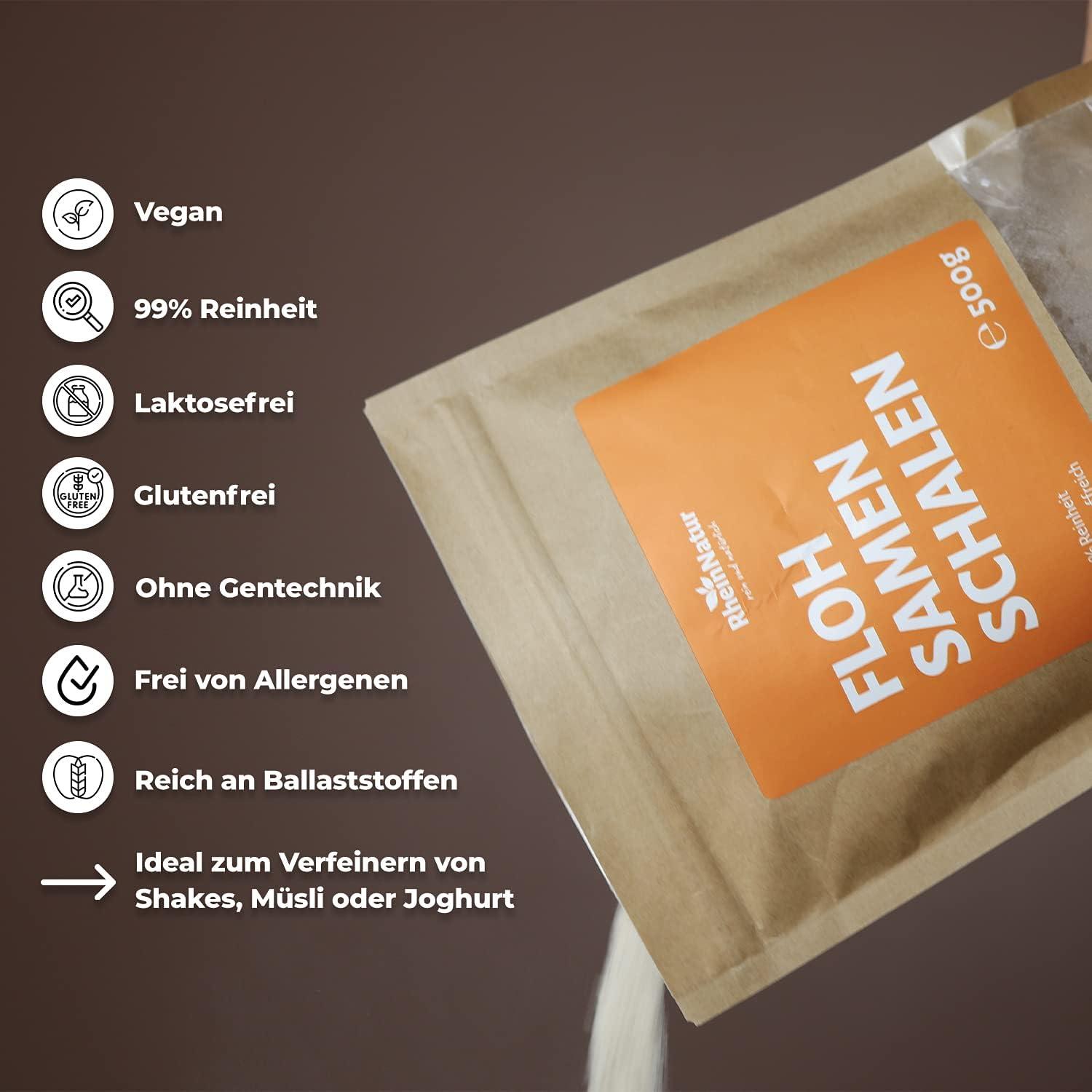 Rheinnatur Psyllium Peel 200g - Finely Ground Fiber Powder for ...