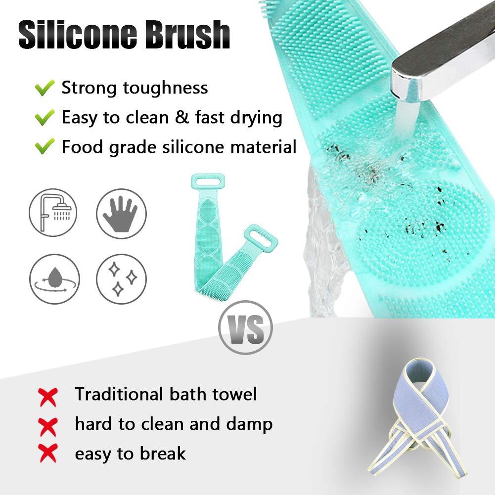 Homid Silicone Back Scrubber for Shower - Exfoliating Bath Body Brush ...