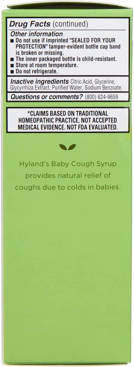 Hyland's Baby Natural Cold Medicine Cough Syrup - 4 Fl Oz Daytime ...
