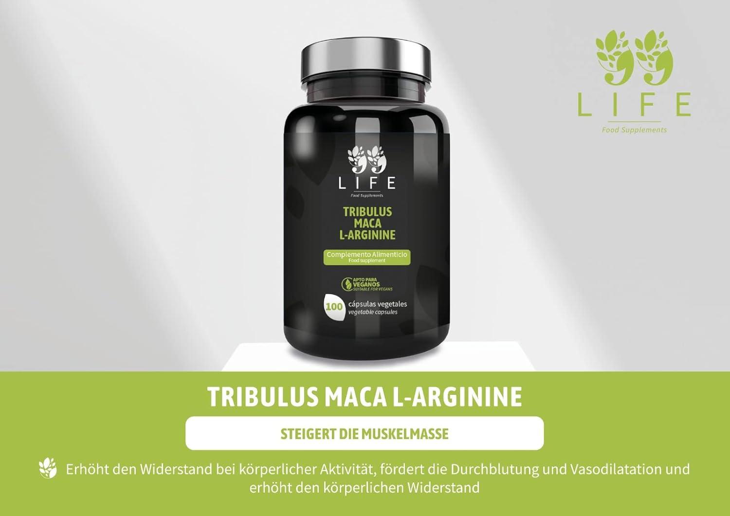 Tribulus Terrestris Supplement | 99 Life Burzeldorn with Maca & L ...