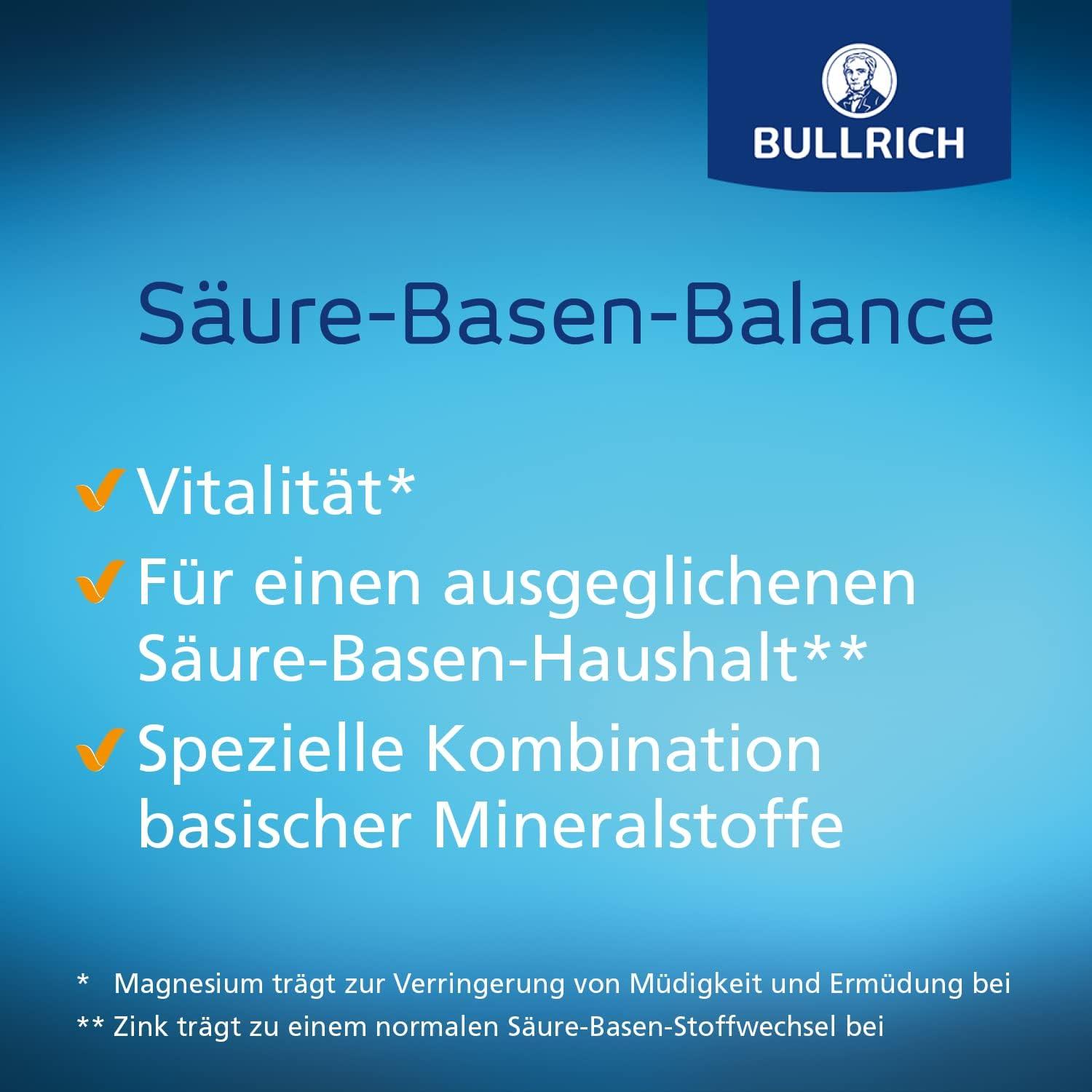 Bullrich Acid-Base Balance Tablets 450 pcs | Vegan with Zinc & 24 pH ...