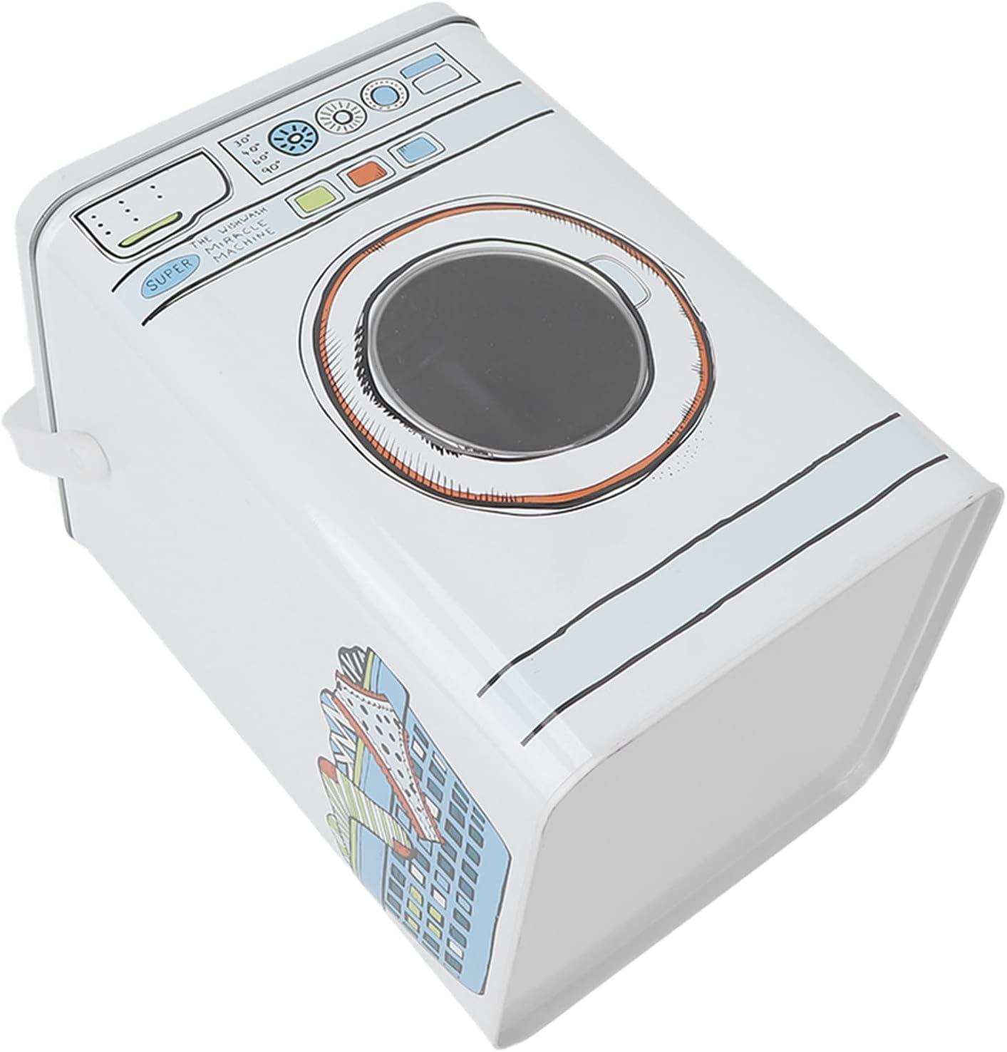Laundry Powder Box Tin Blue Decor Display Washing Machine Shape ...