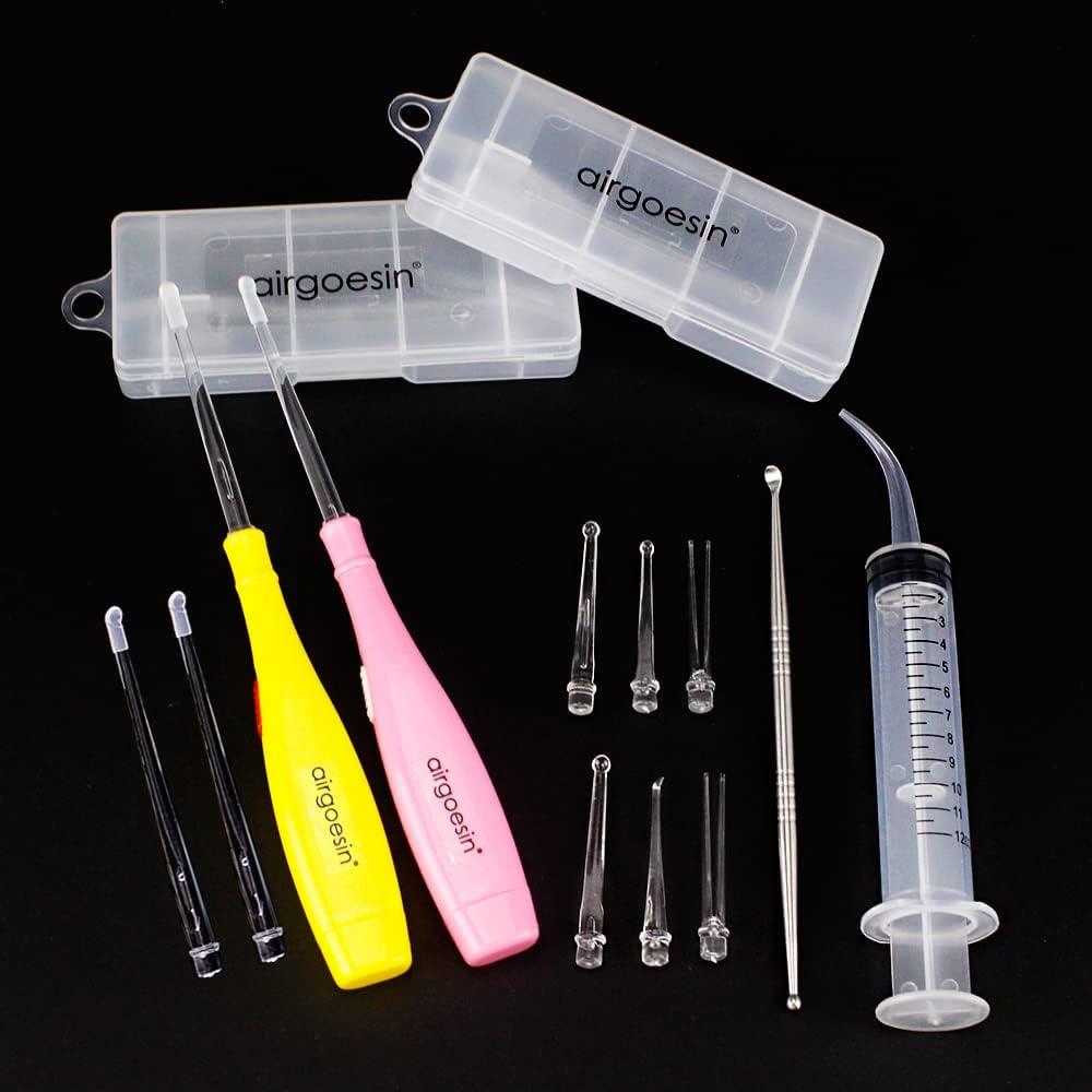 Airgoesin Tonsil Stone Remover Kit - 2 Sets with LED Tool, Irrigation ...