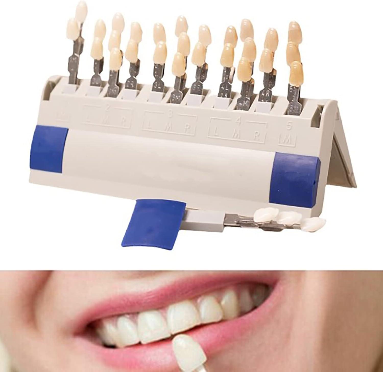 ZJchao Teeth Shade Guide - 29 Removable Color Comparison Chart for ...