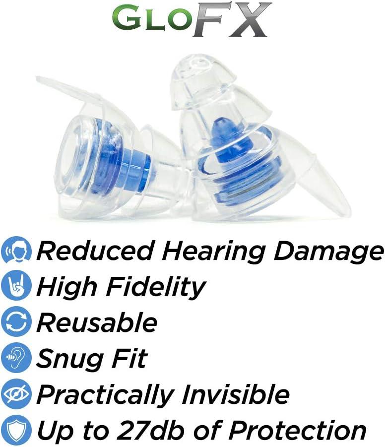 High Fidelity Musician Earplugs for Concerts & Festivals - Reusable ...