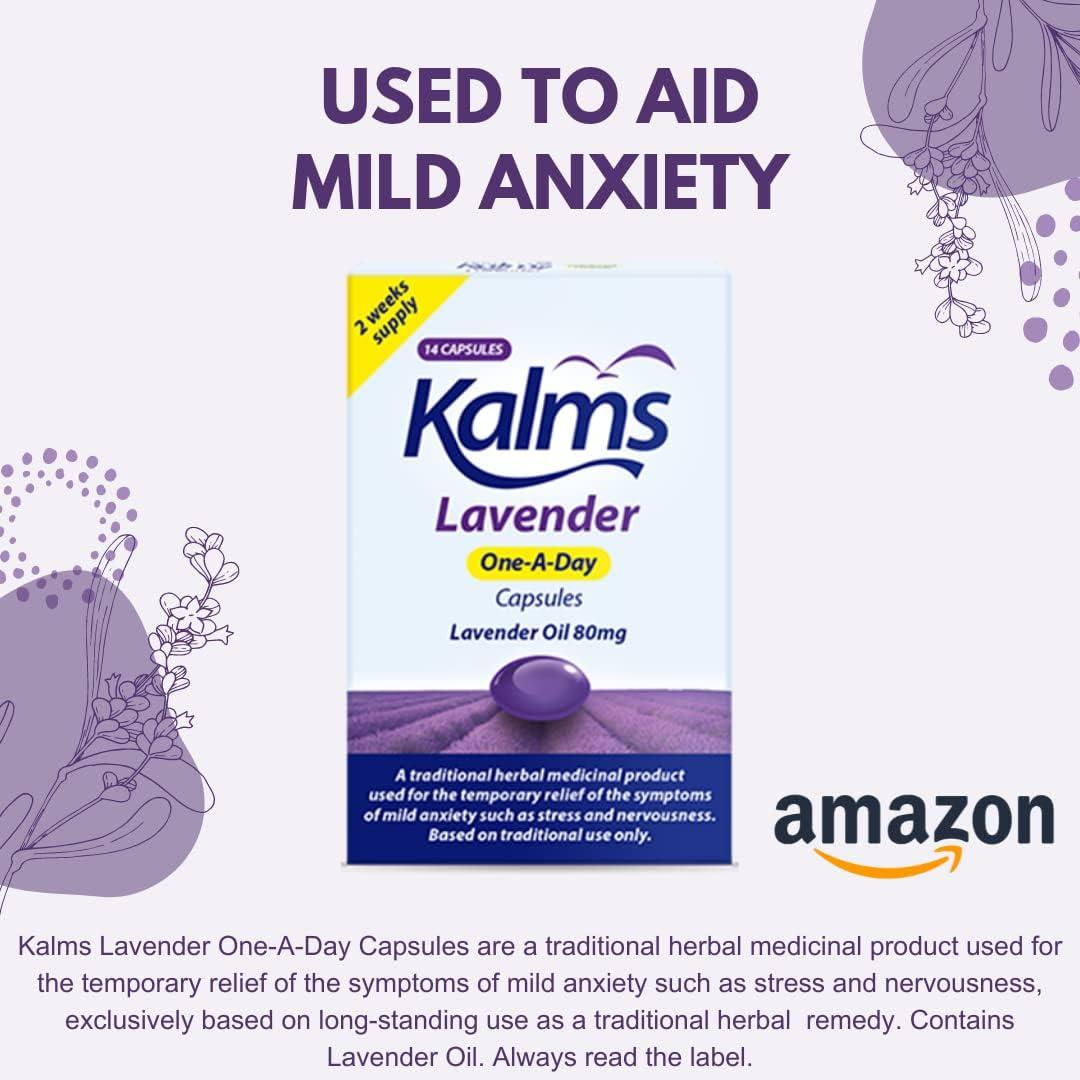 Kalms Lavender One-a-day Capsules - 14ct - Herbal Remedy for Mild ...