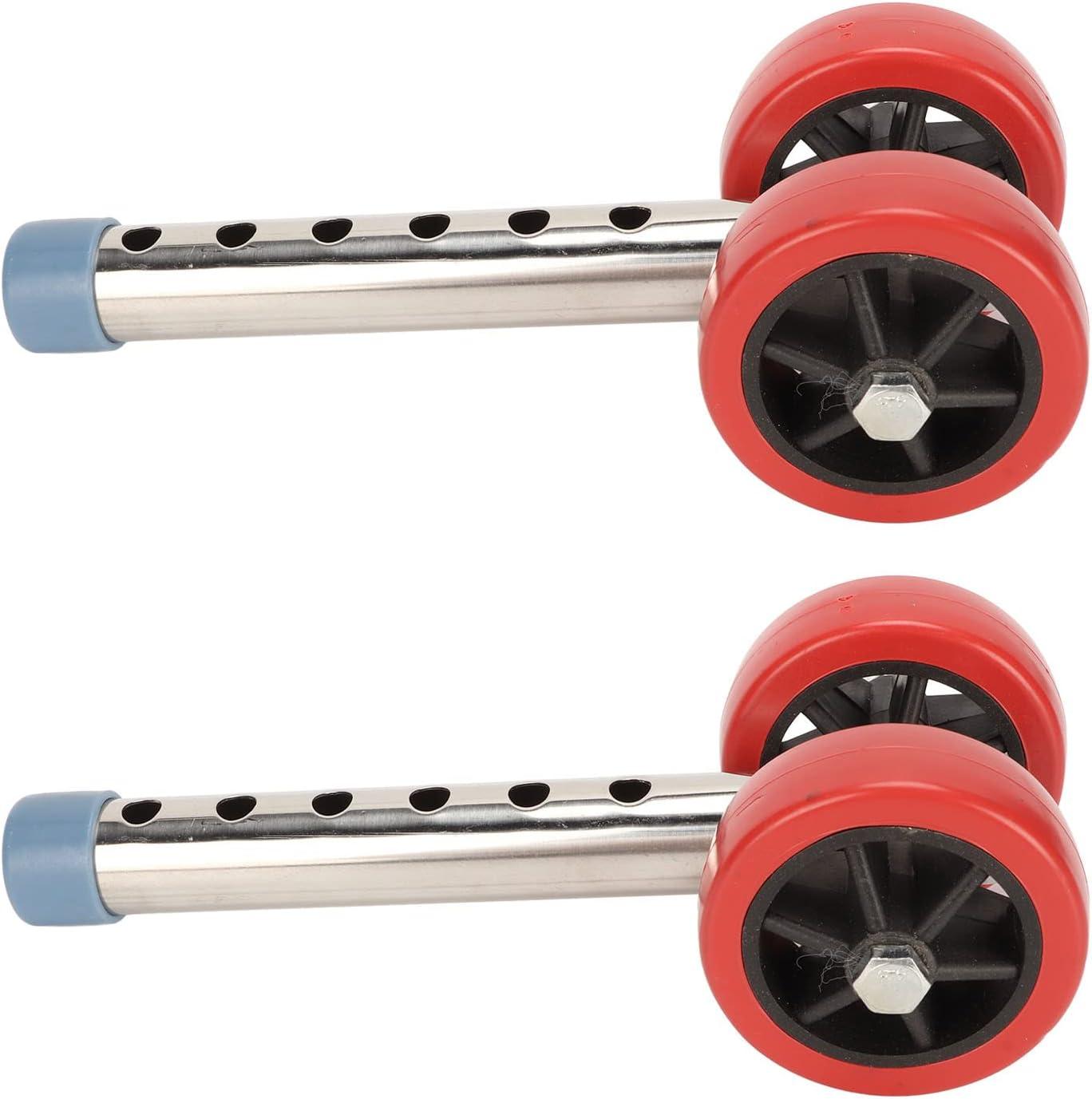 Universal Stainless Steel Heavy Duty Walker Wheels Replacement Kit - 6 ...