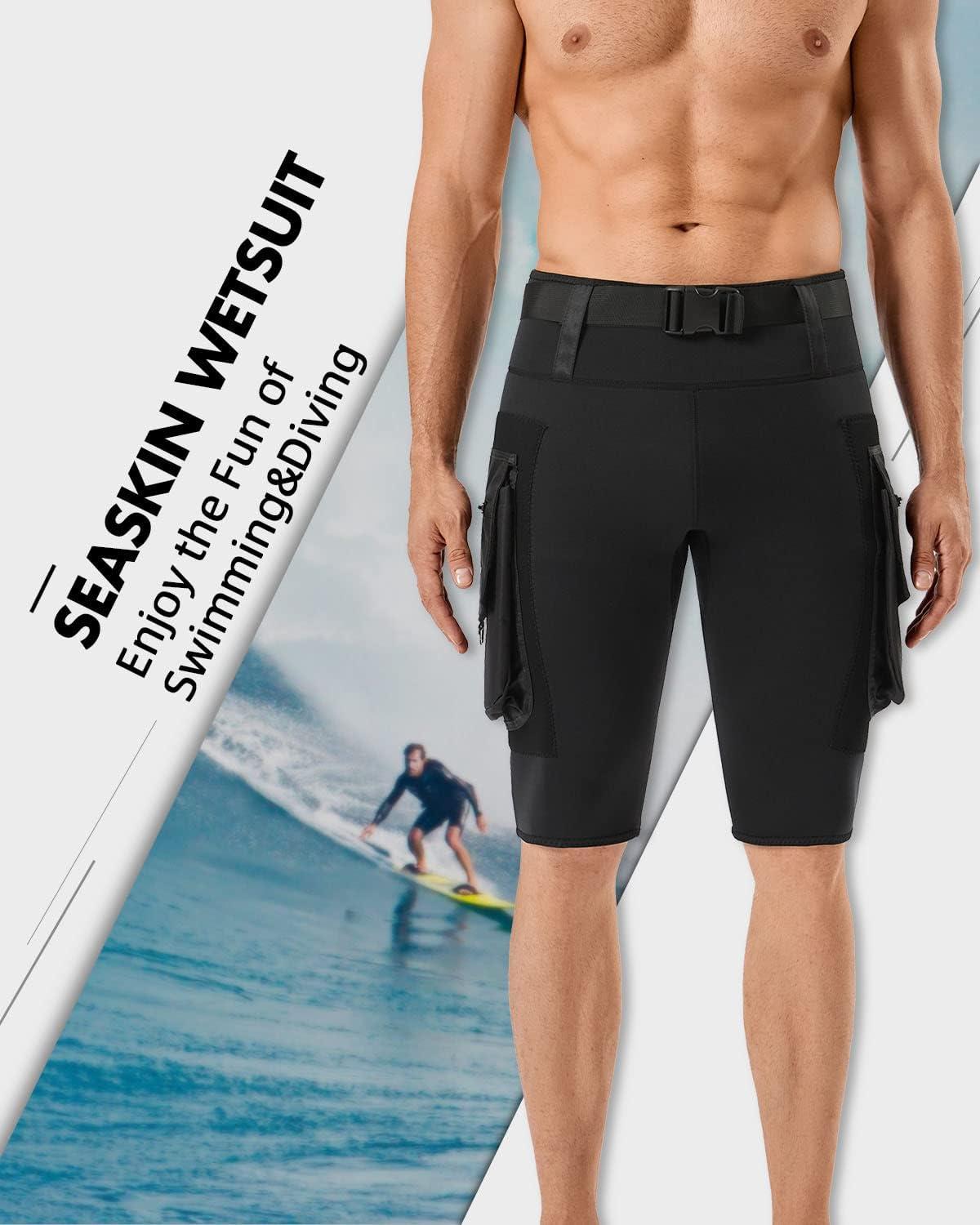 Seaskin 2.5mm Men's Diving Shorts with Pocket - X-Large (New Version ...