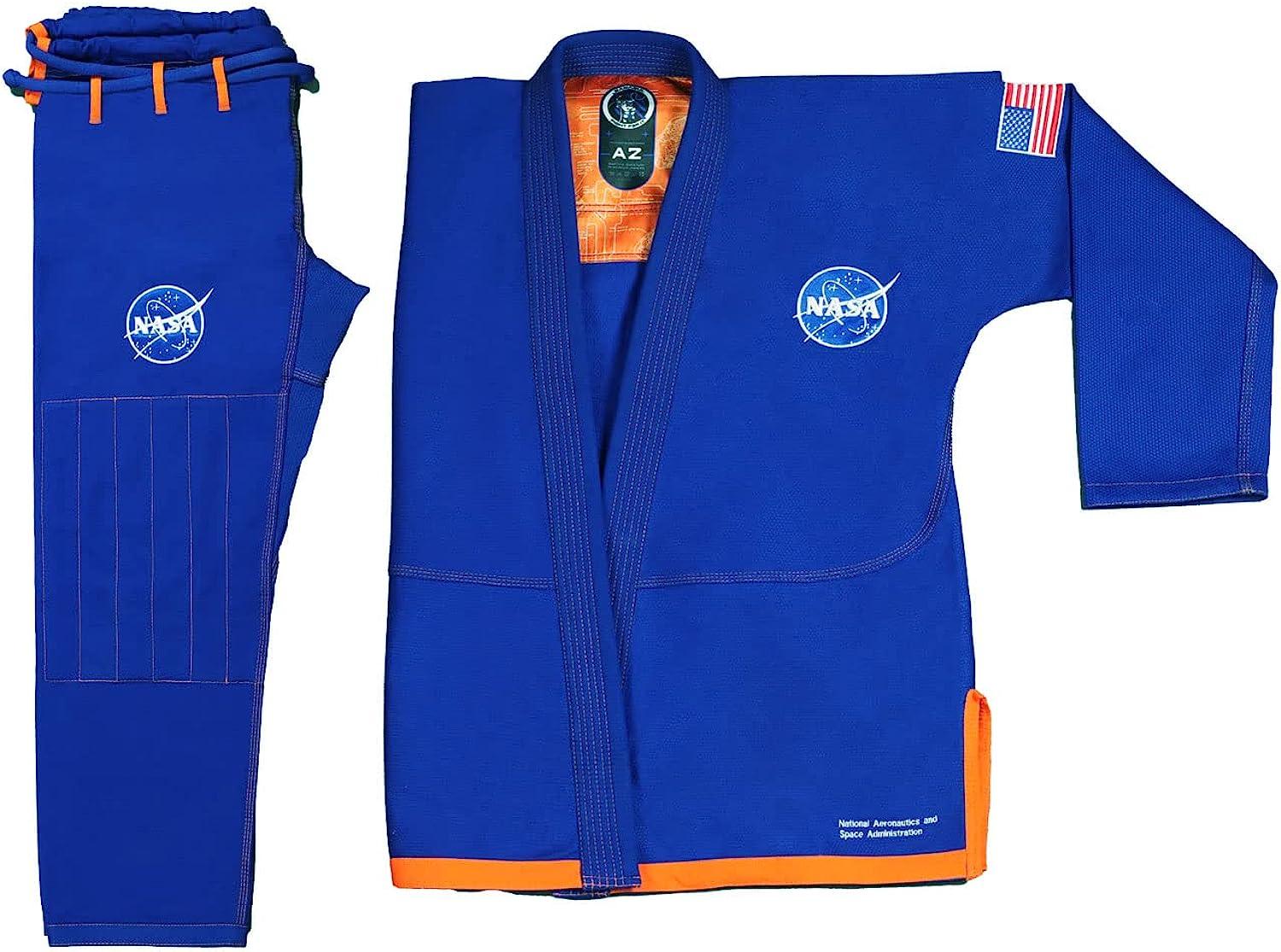 Sanabul NASA BJJ Jiu Jitsu Gi Blue/Orange A3 - Special Sizing Guide ...