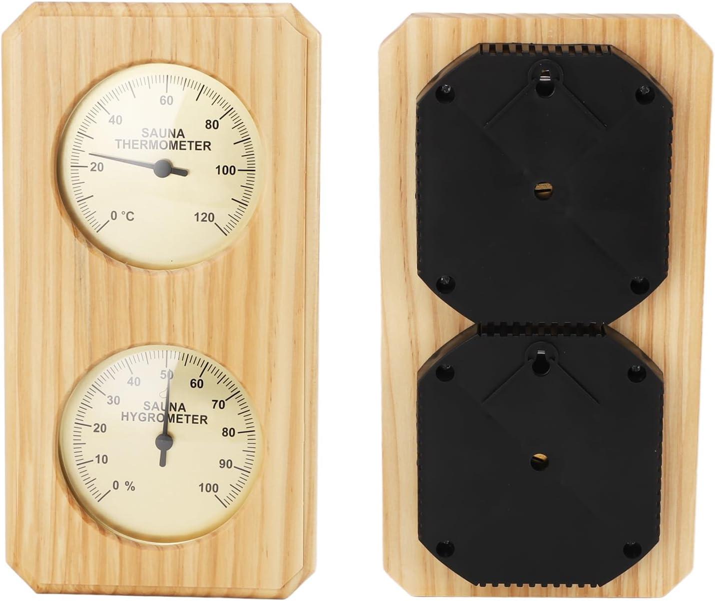 Sauna Thermometer Hygrometer 2-in-1 | Premium Wood & Copper ...
