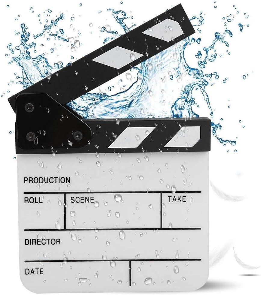 Mini Acrylic Director Clap Board with Pen - Black and White Movie Film ...