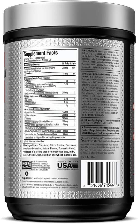 MuscleTech Shatter Elite Pre-Workout Powder Energy Boost for Men ...