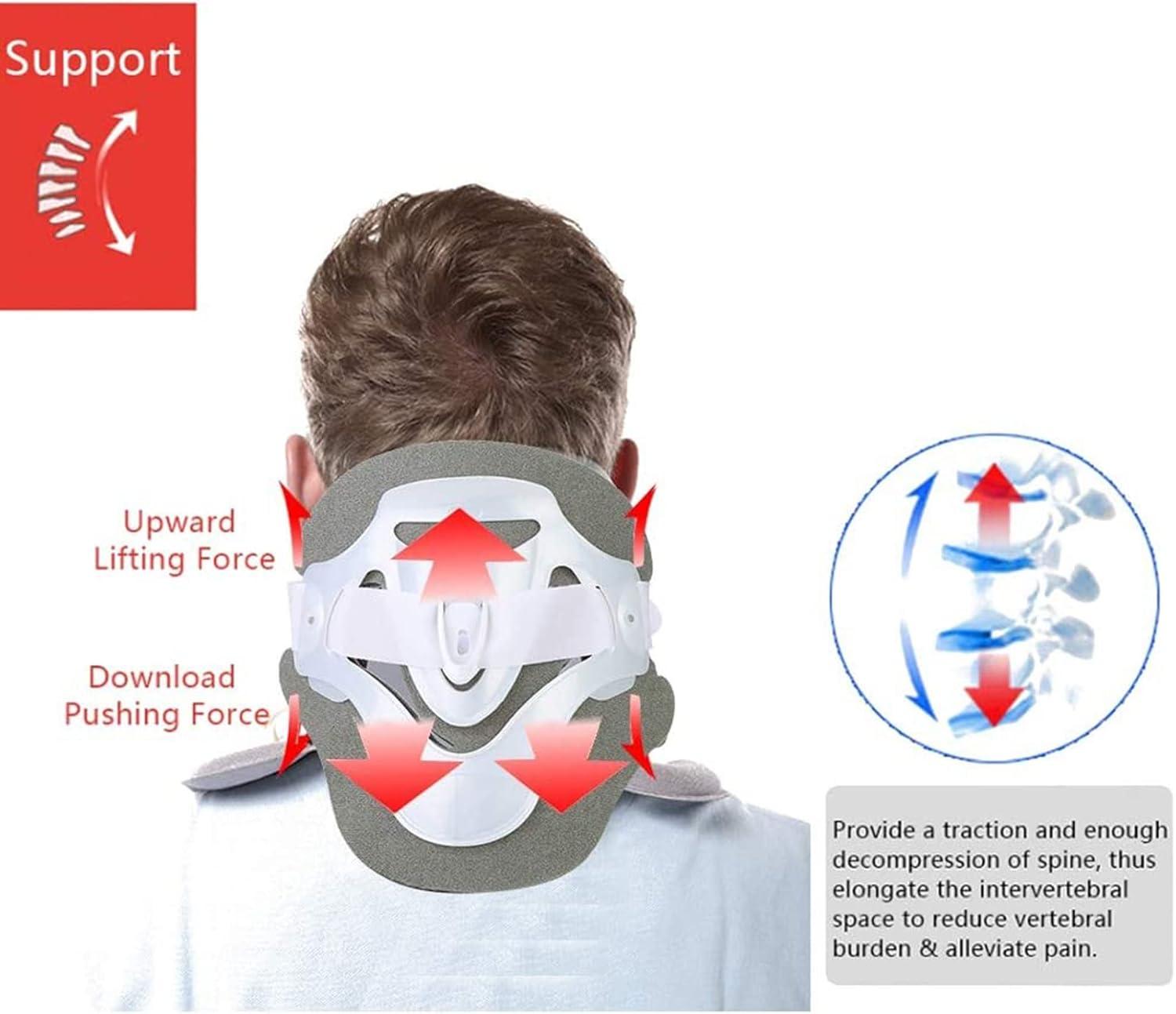 Cervical Neck Collar - Adjustable Traction Device & Fixation Brace for ...
