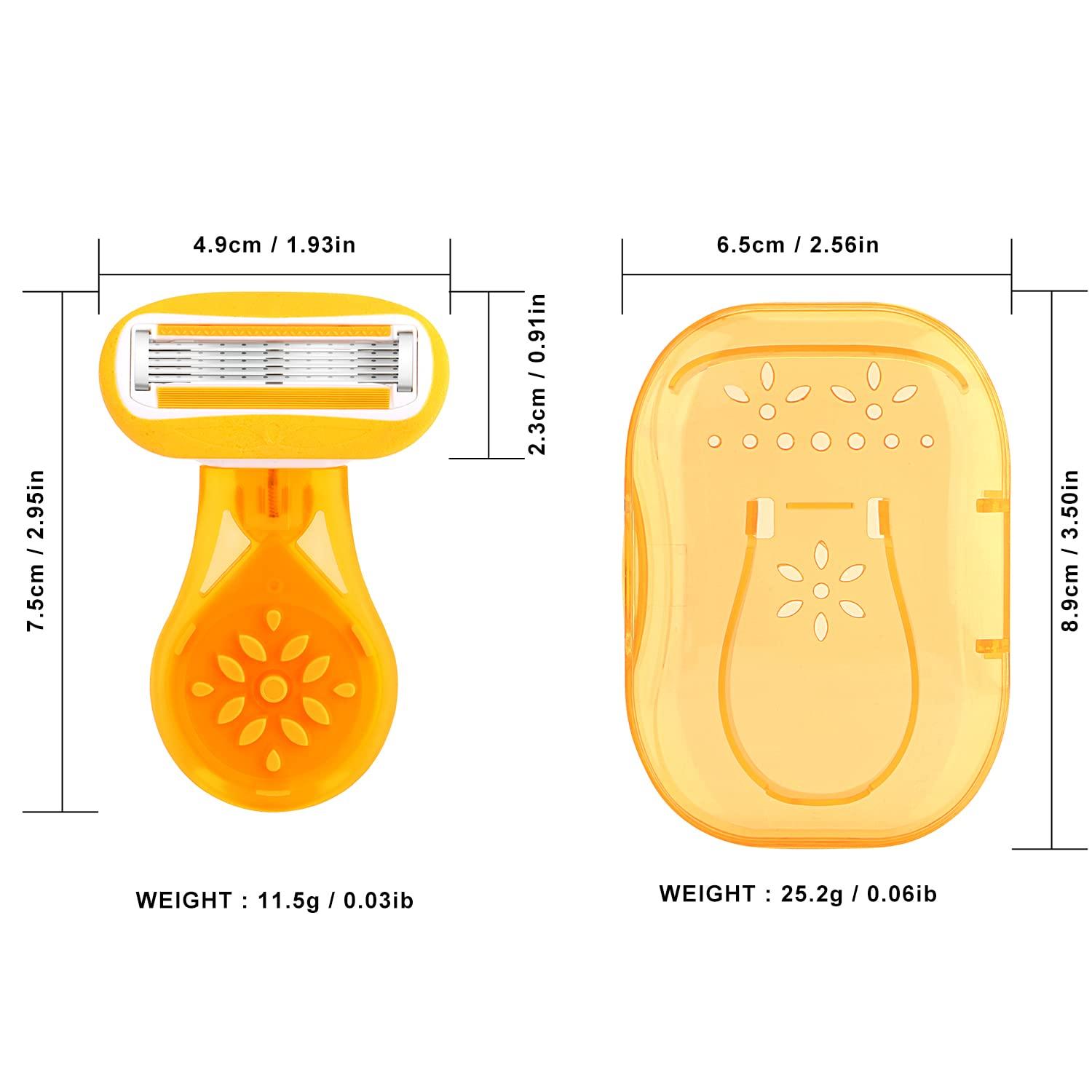 5-Blade Mini Razors for Women with Handle, Refills & Case - Portable ...